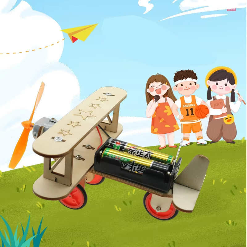 Wooden DIY Airplane Kids Puzzles Helicopter School Projects Experiment ...